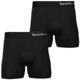 Tommy John Cool Cotton Boxer Brief (2-Pack, Black, 4" Inseam, Small ...