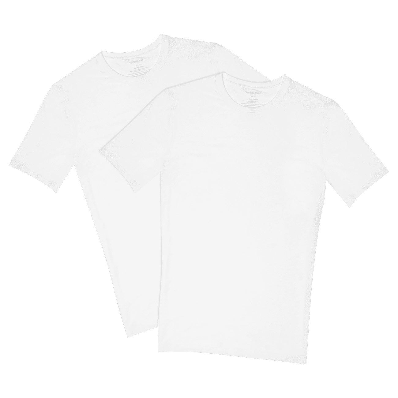 Tommy John Cool Cotton Short Sleeve Crew Neck (2-Pack, White, Medium ...