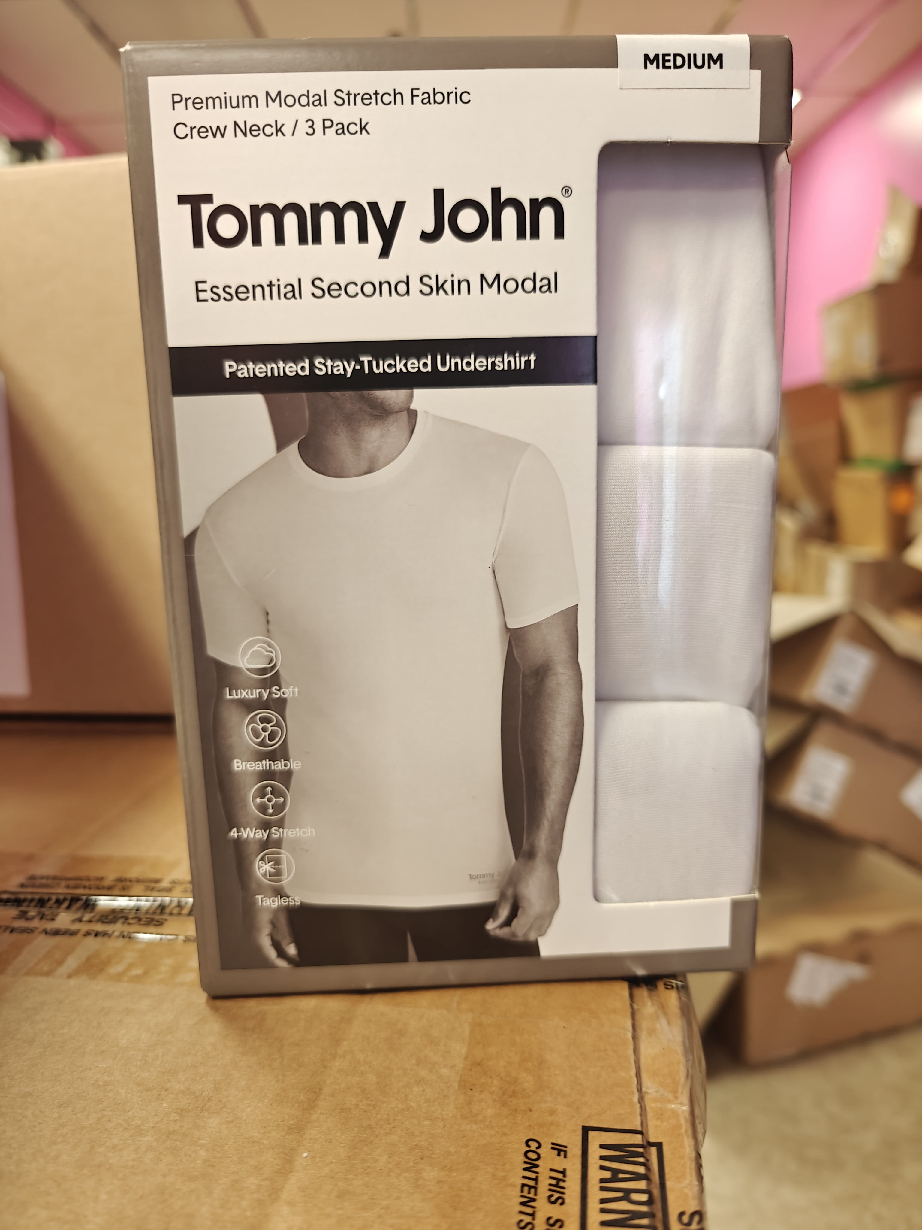 Tommy John Men's White 3 Pack Second Skin Crewneck Undershirt, Large - Walmart.com
