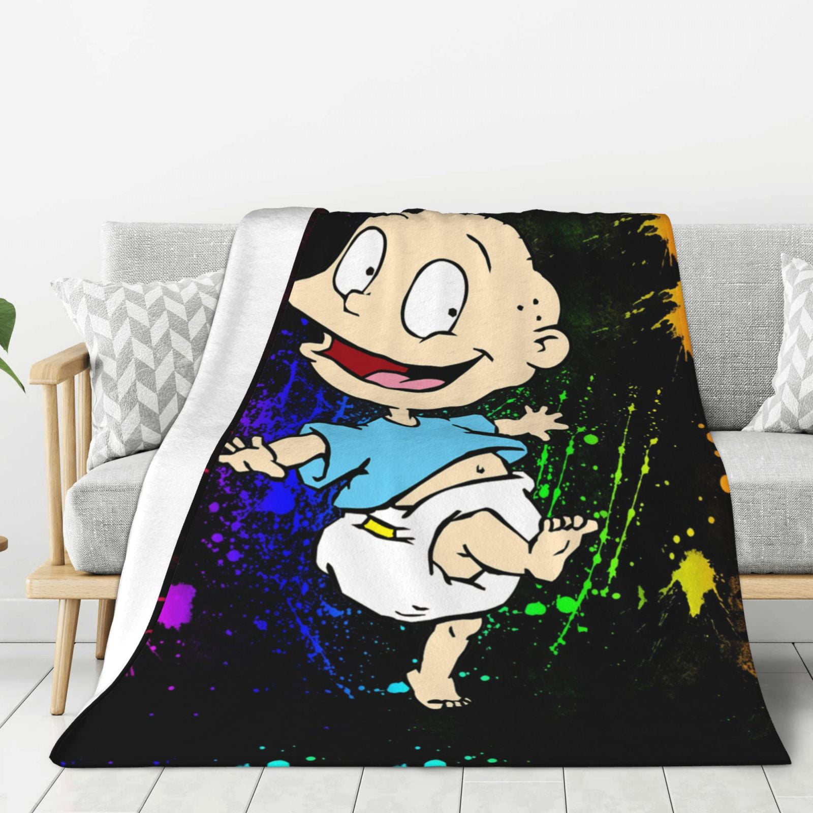 Tommy Rugrats Blanket Cozy Soft Fleece Flannel Bed Blanket All Season ...