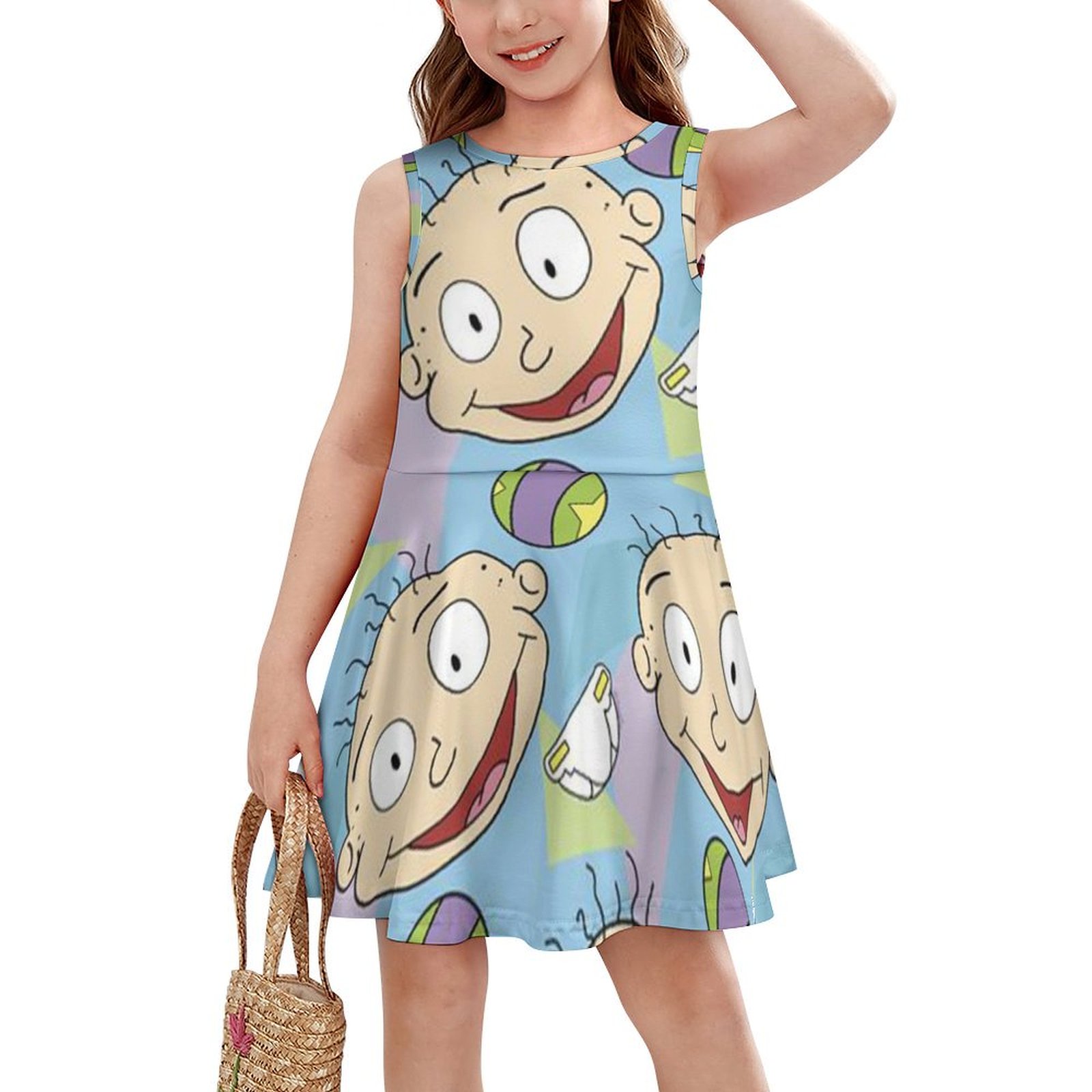 Tommy Rugrats Girls Dress Fashion 3D Printed Classical Kid's Summer ...