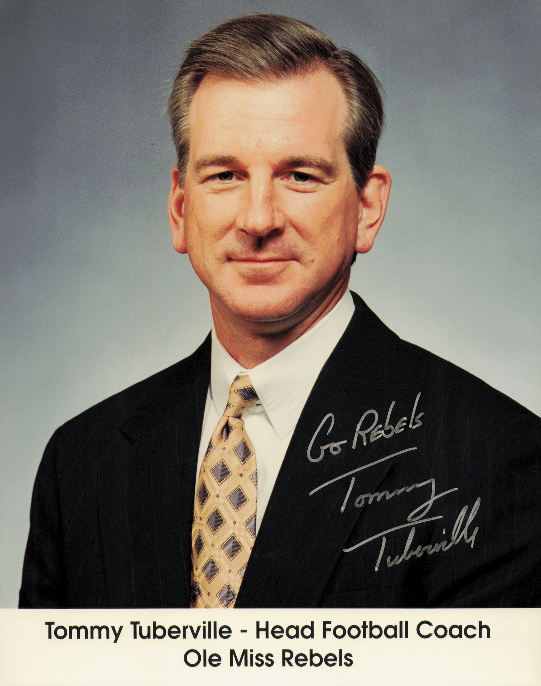 Tommy Tuberville Autographed 8x10 Photo Ole Miss "Go Rebels" SKU ...