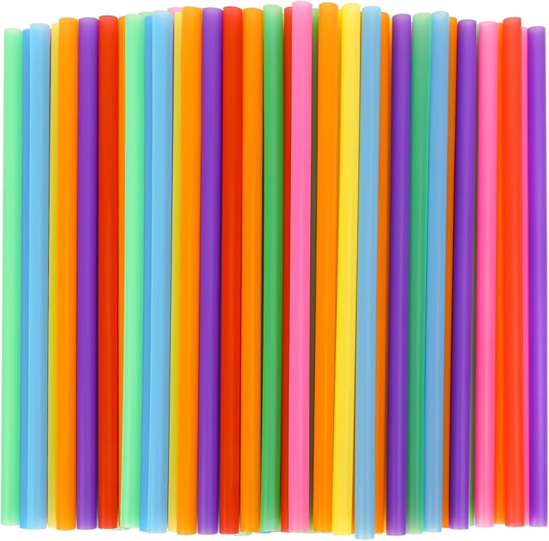 Tomnk 120 Pack Smoothie Straws, 10.3 Inches Straws Disposable ...