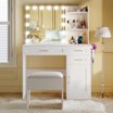 Raffle Pinker Makeup Vanity Desk Dressing Table with 4 Drawers,Storage ...
