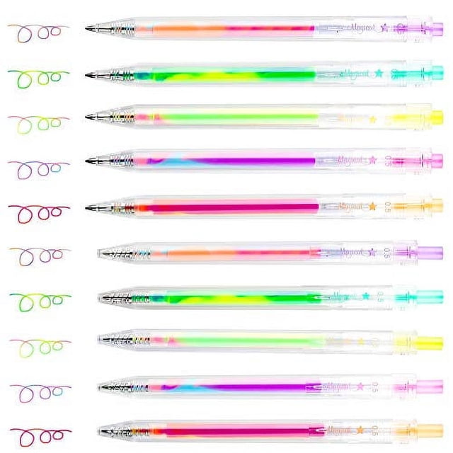 Tomorotec 10 Pack Colorful Magic Gel Pens for Kids, Teens, Journaling ...