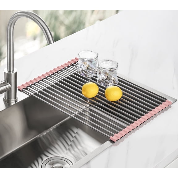 Over The Sink Dish Drying Rack Roll Up Dish Drying Rack Kitchen Dish ...