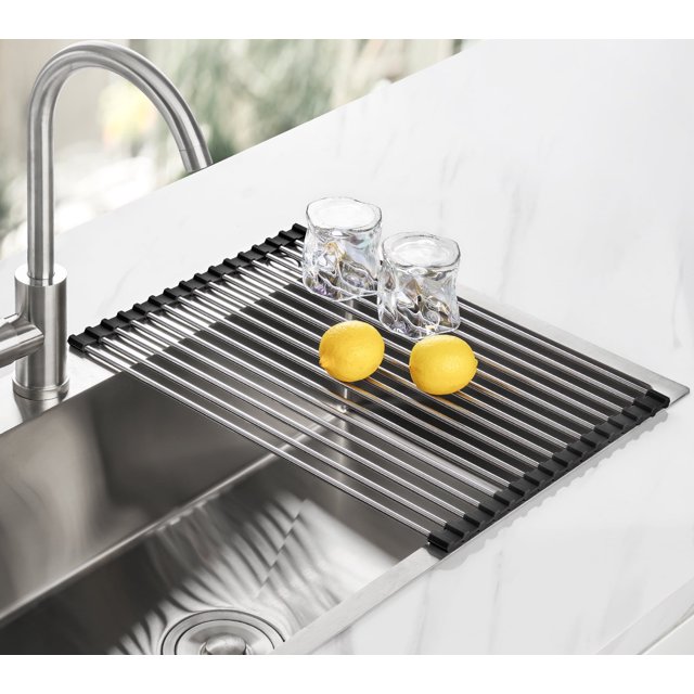 Tomorotec 17 7 X 12 5 Roll Up Dish Drying Rack Over Sink Drying Rack