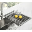 Sink Drying Rack Roll Up Triangle Dish Drying Rack for Sink Corner Roll ...