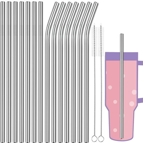 12 Pack Color Replacement Straws For Stanley 40 Oz 30 Oz Tumbler, 12 In ...