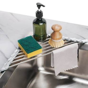 Sink Drying Rack Roll Up Triangle Dish Drying Rack for Sink Corner Roll ...