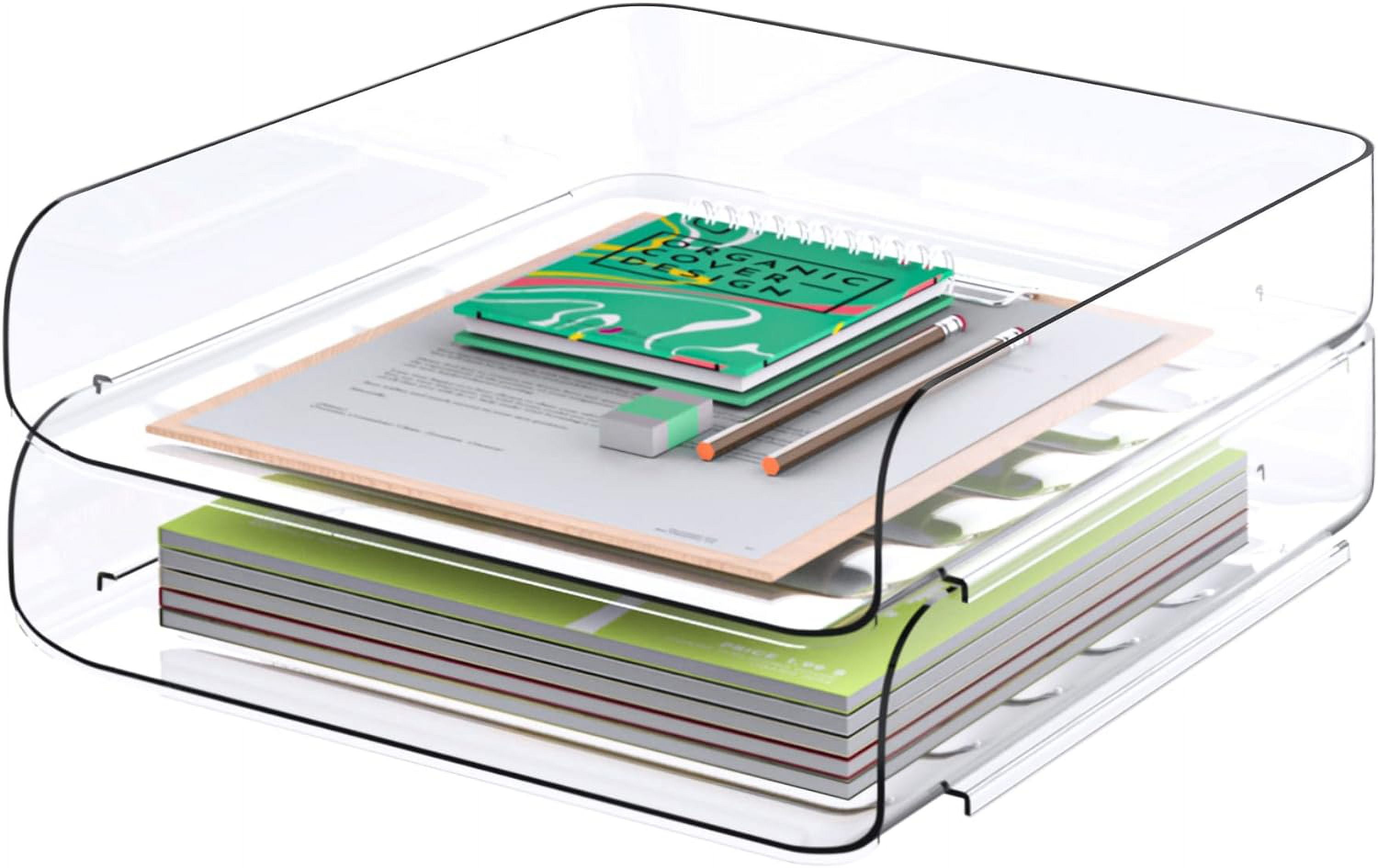 Tomorotec A4 Stackable Desk Letter Tray Set, Office Document Organizer ...