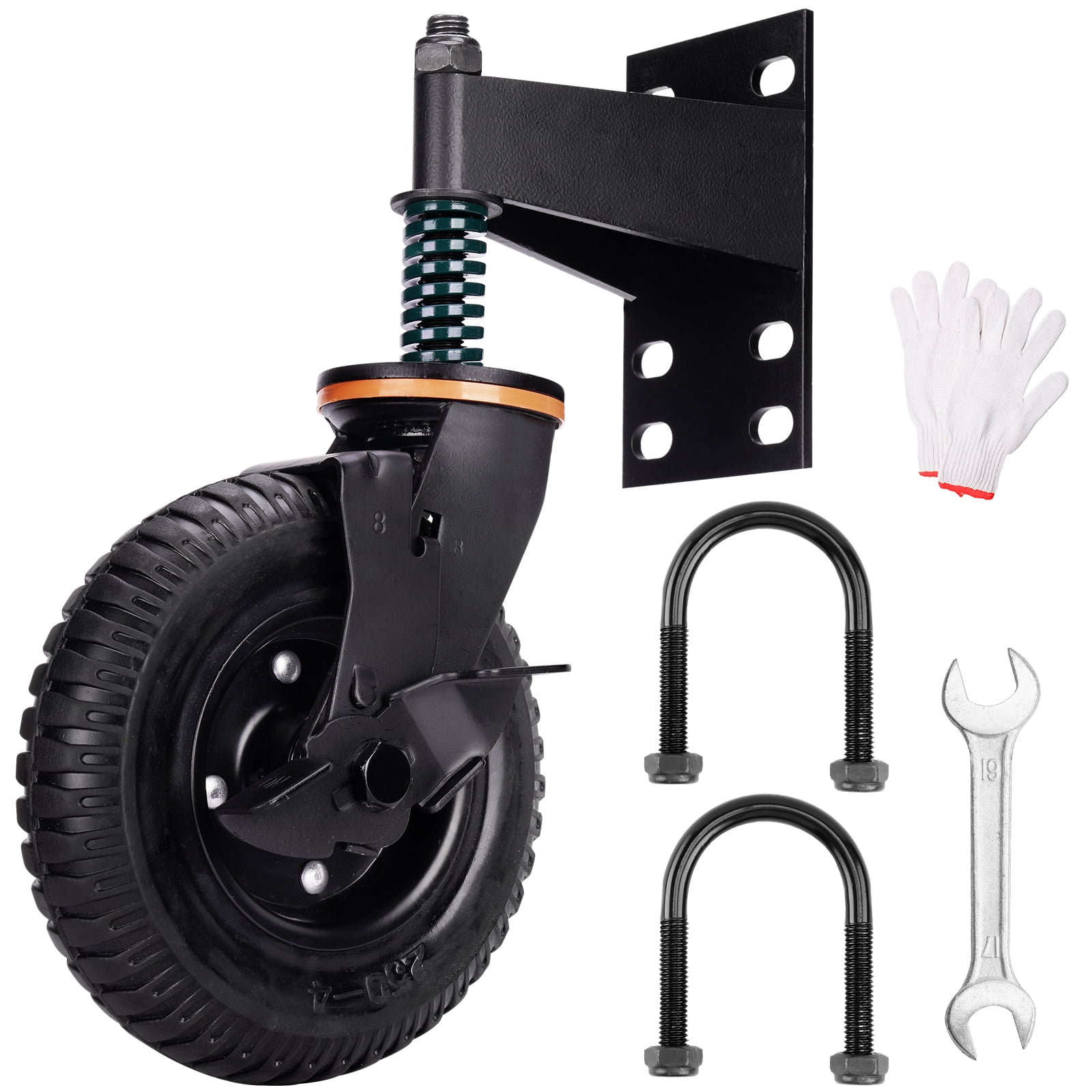Tomorotec Heavy-Duty 8-Inch 360° Rotation Gate Wheel with Shock ...