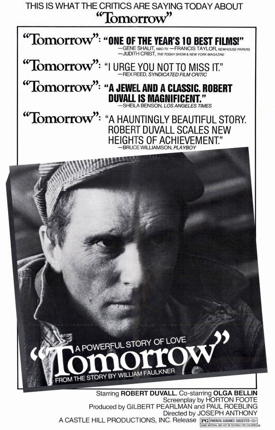 Tomorrow - movie POSTER (Style A) (11" x 17") (1973) - Walmart.com
