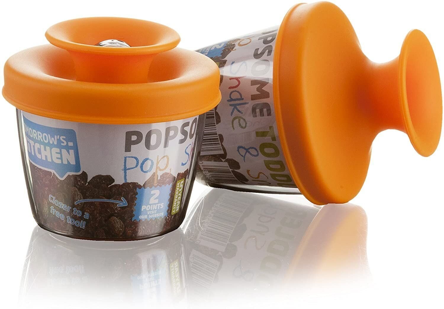 Tomorrow's Kitchen Popsome Toddler Pop Shake & Snack Container, Orange ...