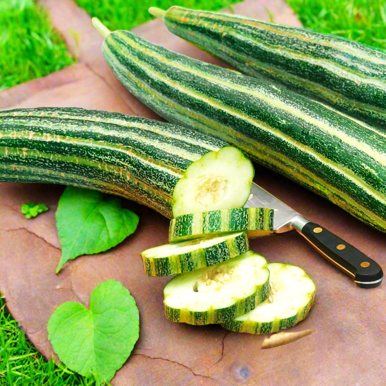 TomorrowSeeds - Painted Serpent Striped Armenian Cucumber Seeds - 90 ...