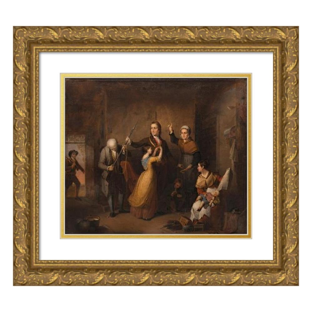 Tompkins Harrison Matteson 14x12 Gold Ornate Wood Frame and Double ...
