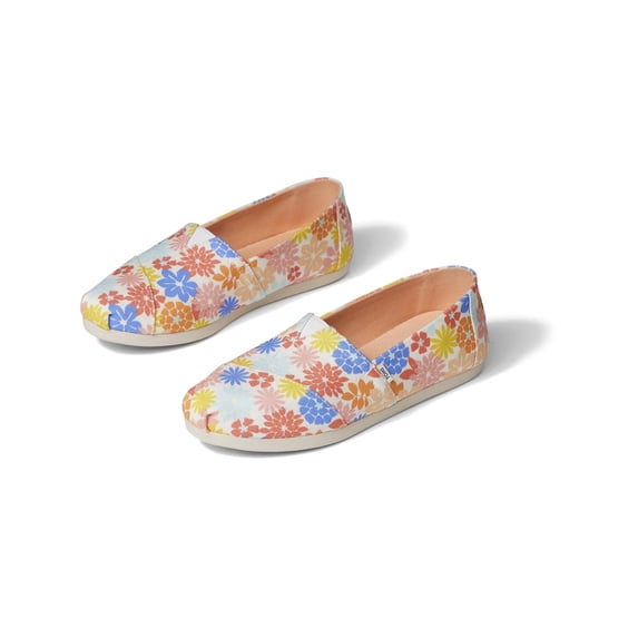 Toms Girls Alpargata Slip On Canvas Fashion Loafers - Walmart.com