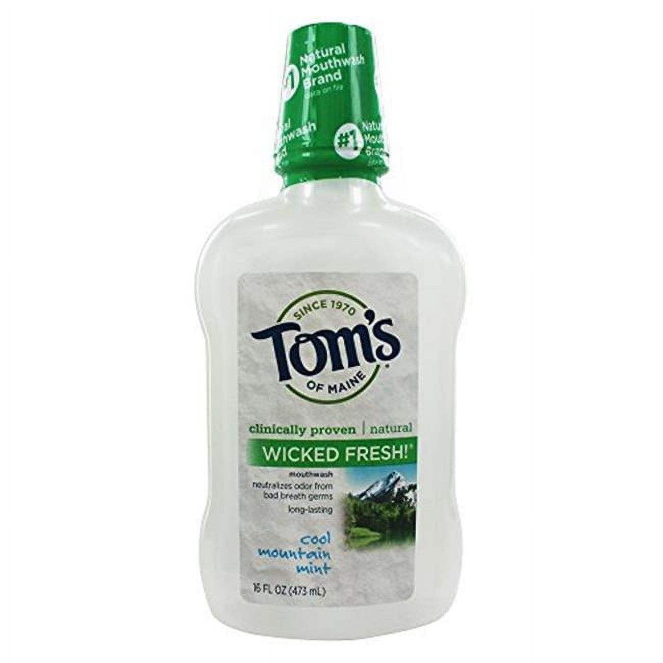 Toms Of Maine 0264606 Cool Mountain Mint Mouthwash, 16 oz - Walmart.com