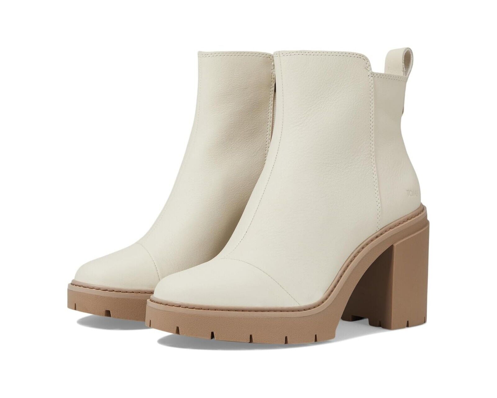 Toms Women's Shoes Rya Lug Sole Block Heel Platform Booties 10020254 ...