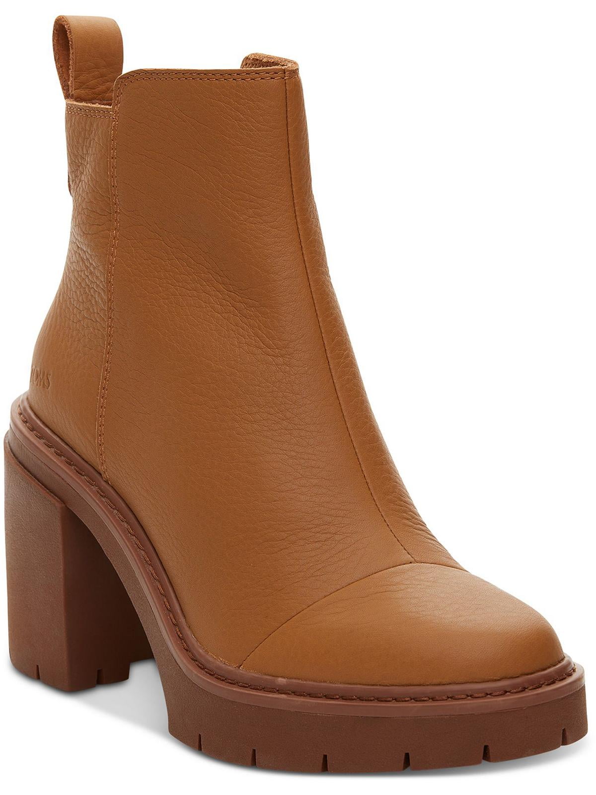 Toms Womens Rya Zipper Leather Chelsea Boots - Walmart.com