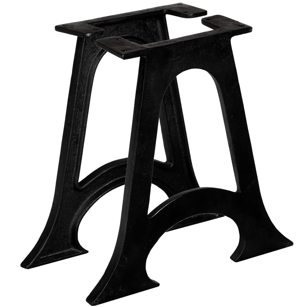 Tomshoo Coffee Table Legs 2 pcs with Arched Base A-Frame Cast Iron ...