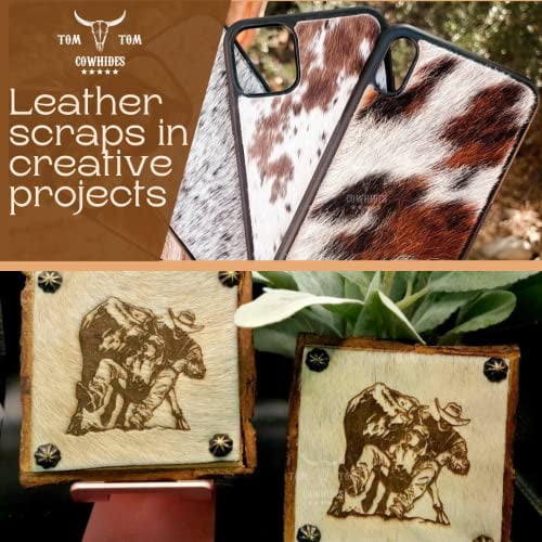 Tomtom Cowhides Leather Variety | Set Of 10 Pieces (5 Matching Pairs) | 14" X 14" | Premium ...
