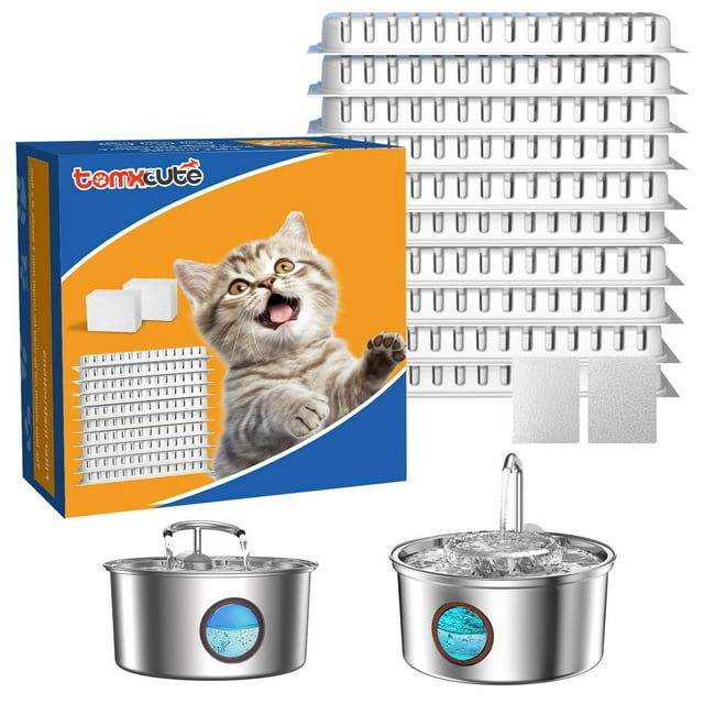 Tomxcute Cat Water Fountain Filters, 10 Packs Filters & 2 Sponges Set ... Tomxcute Cat Water Fountain Filters, 10 Packs Filters & 2 Sponges Set ...