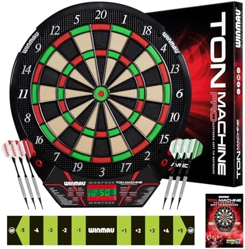 Ton Machine Electronic Dart Board - Soft Tip Dartboard for Adults, Dart ...