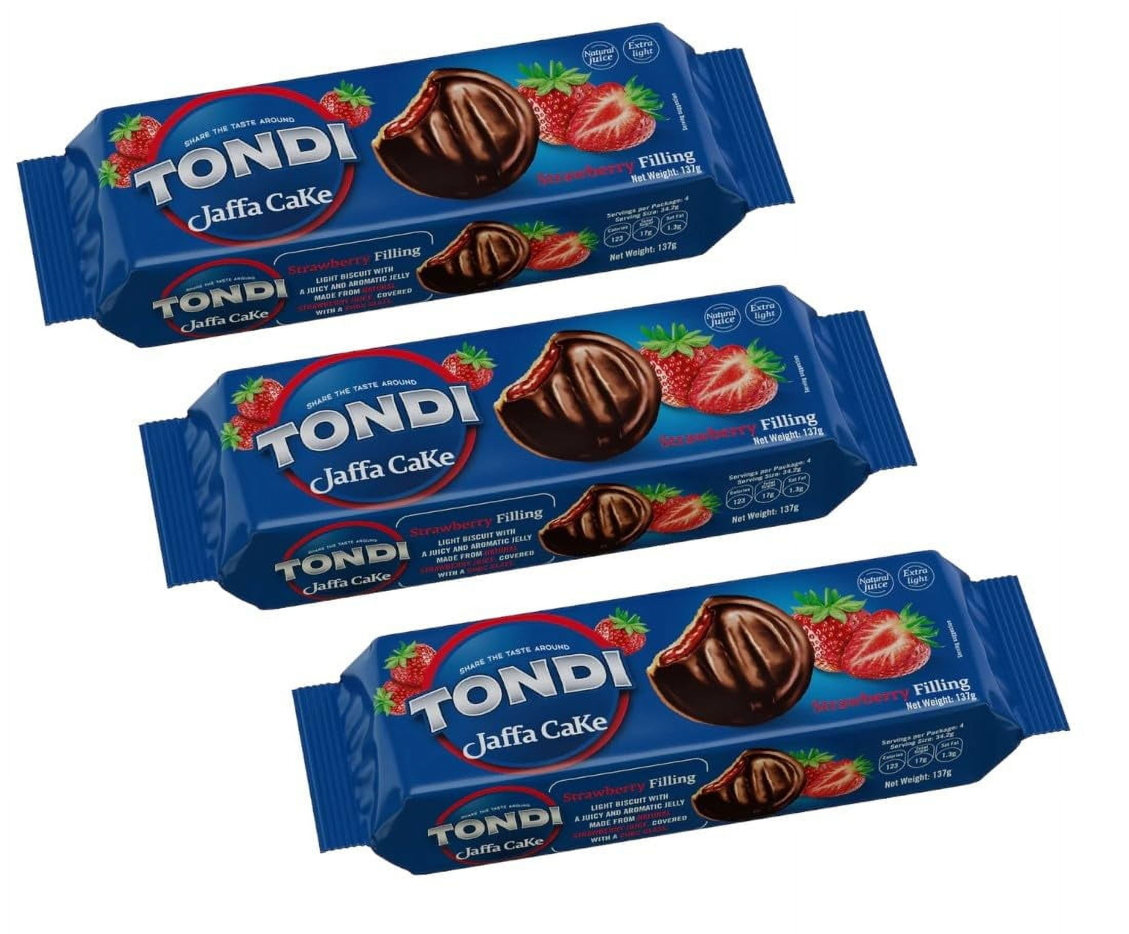 Tondi Variety Pack European RRF12 Biscuits, Jaffa Cakes Strawberry Filling Pack of 3 137g/each ...