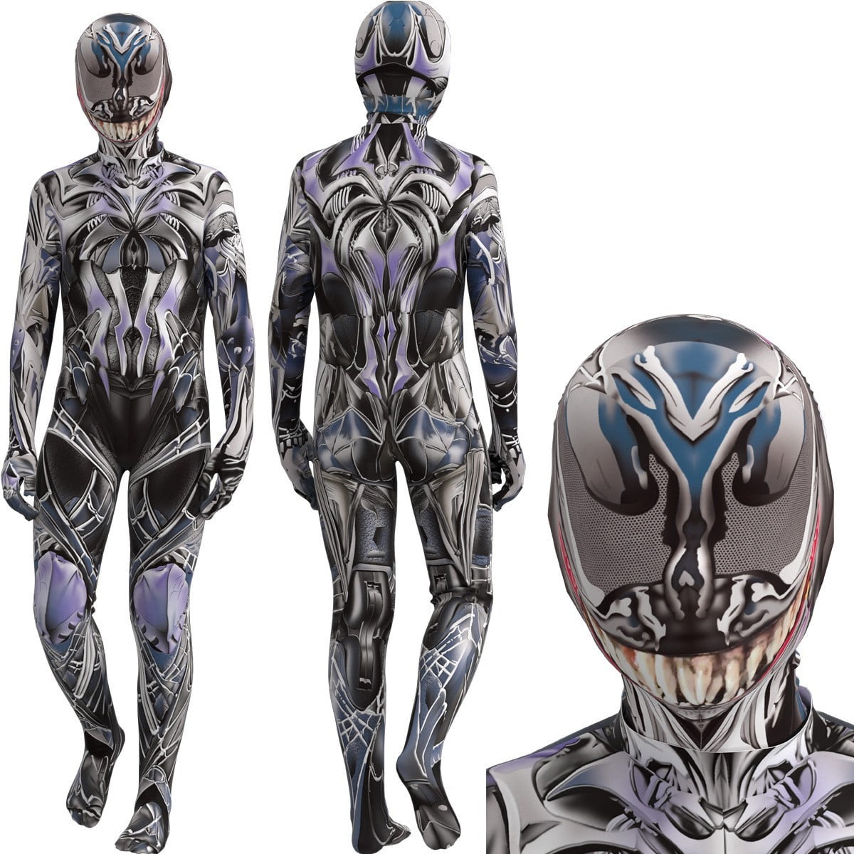 Tondswi 2024 New Superhero Venom Costume - Kids Adults Superhero Venom ...