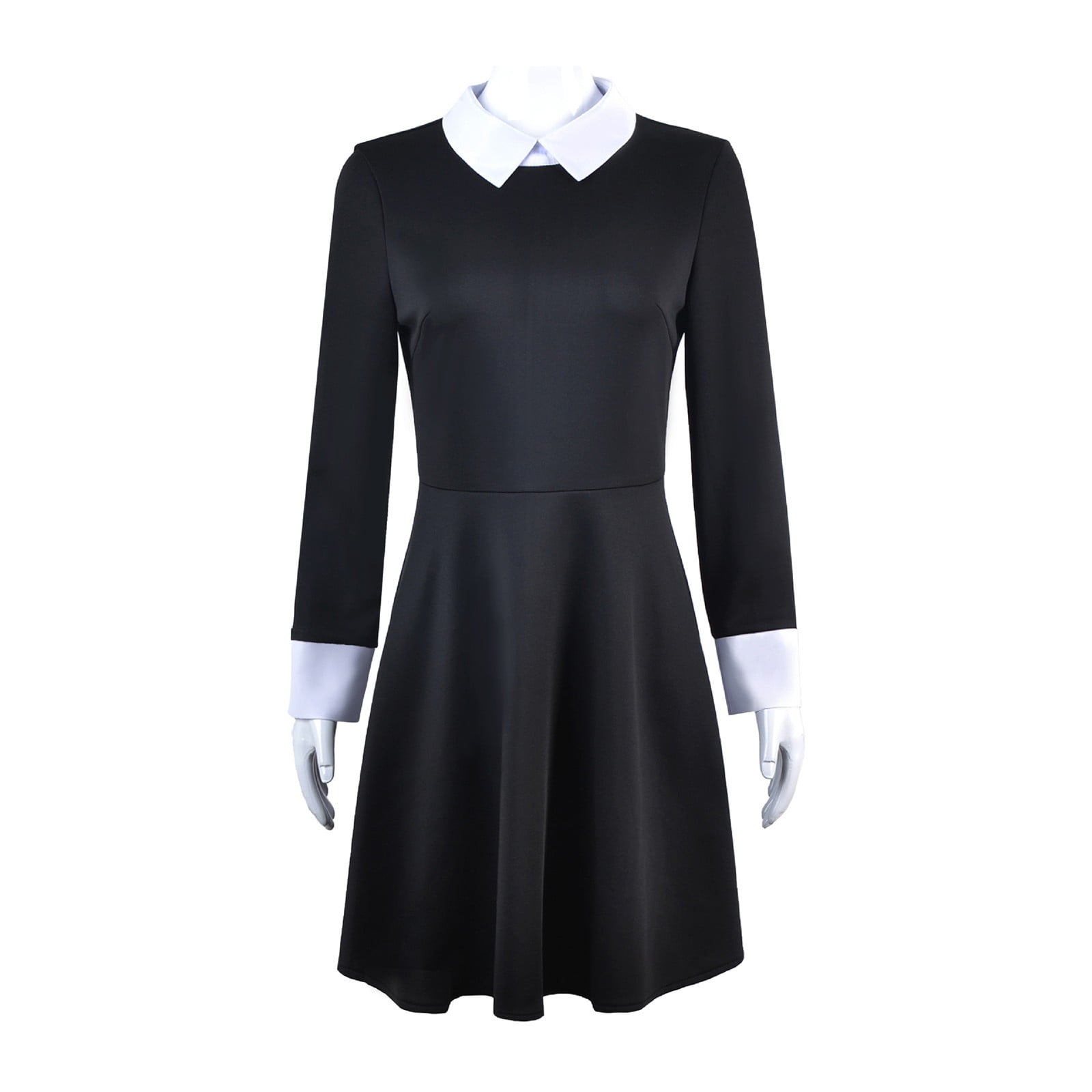 Tondswi Black Wednesday Addams Costume Dress for Girls Halloween ...