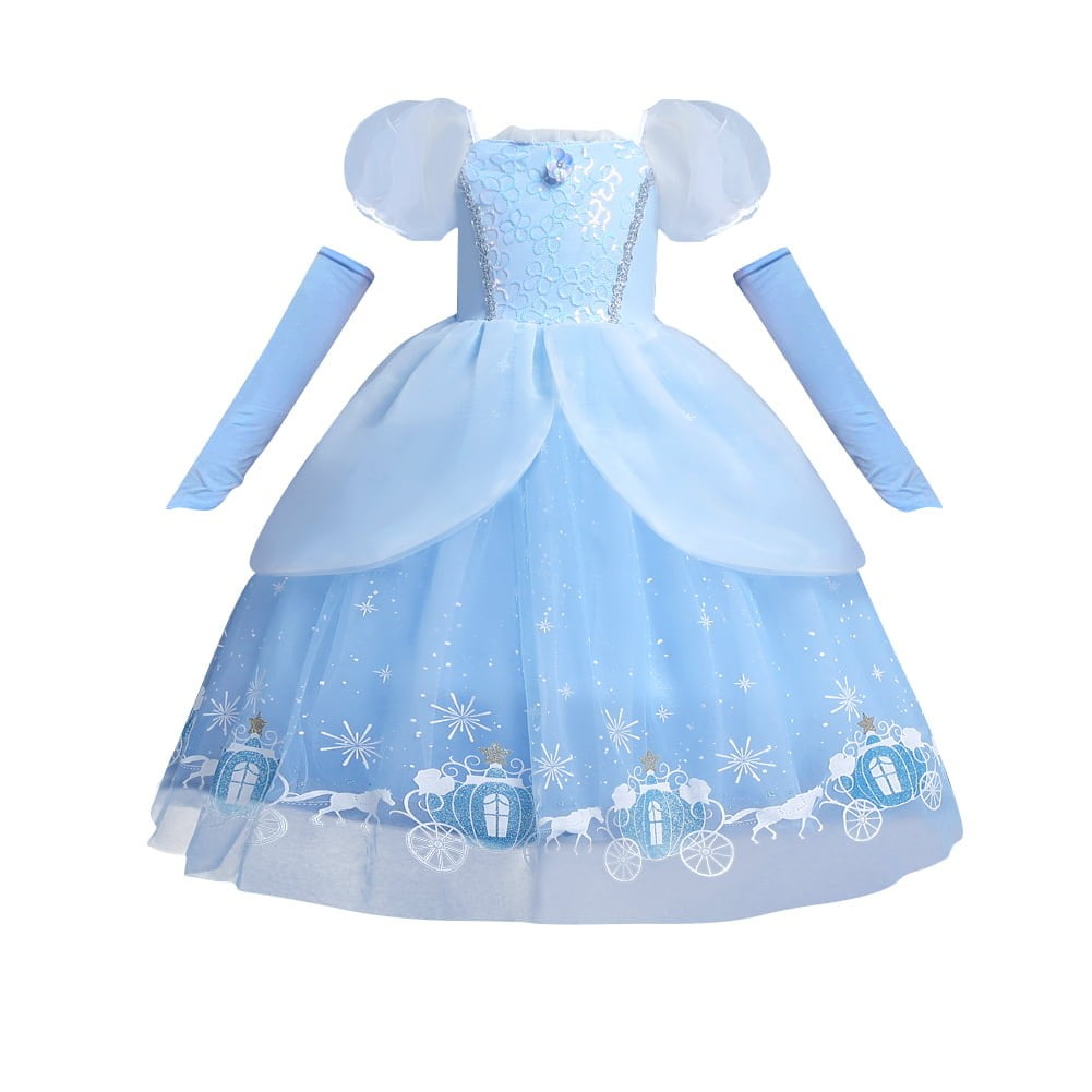 Tondswi Elsa Costume for Girls Kids Elsa Princess Dress Up Accessories ...