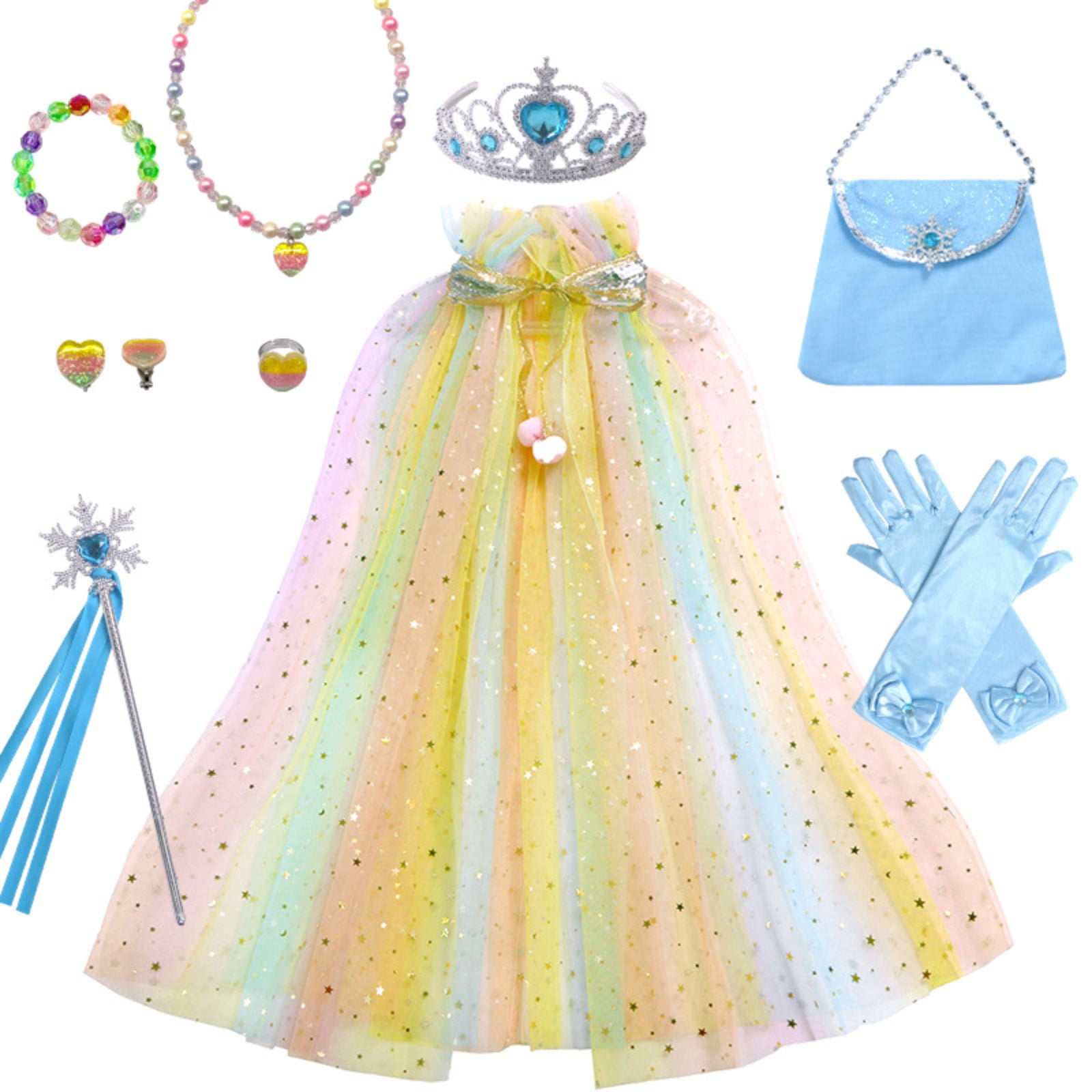 Tondswi Frozen Elsa Costume for Girls, Princess Costume for Girls Kids ...