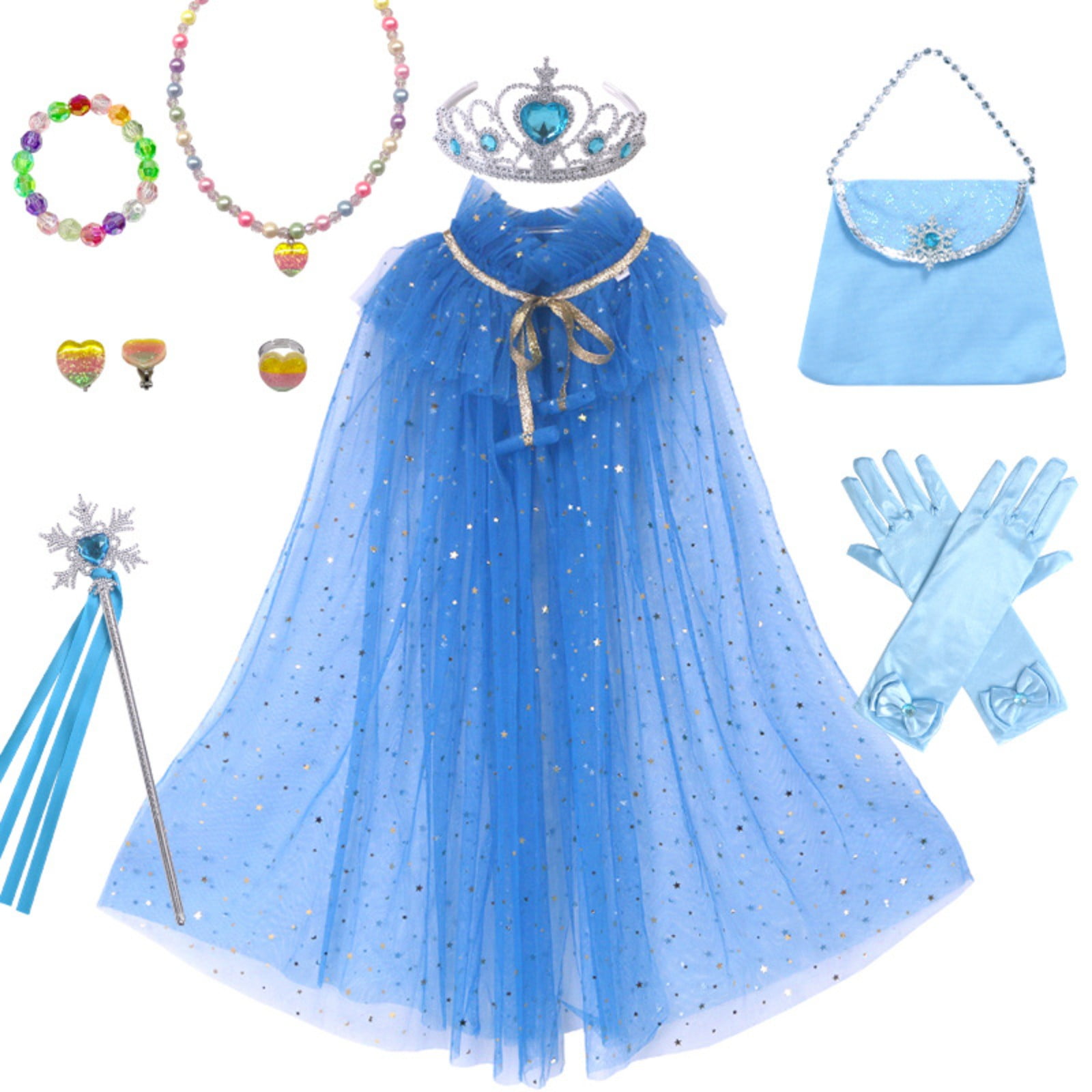 Tondswi Frozen Elsa Costume for Girls, Princess Costume for Girls Kids ...