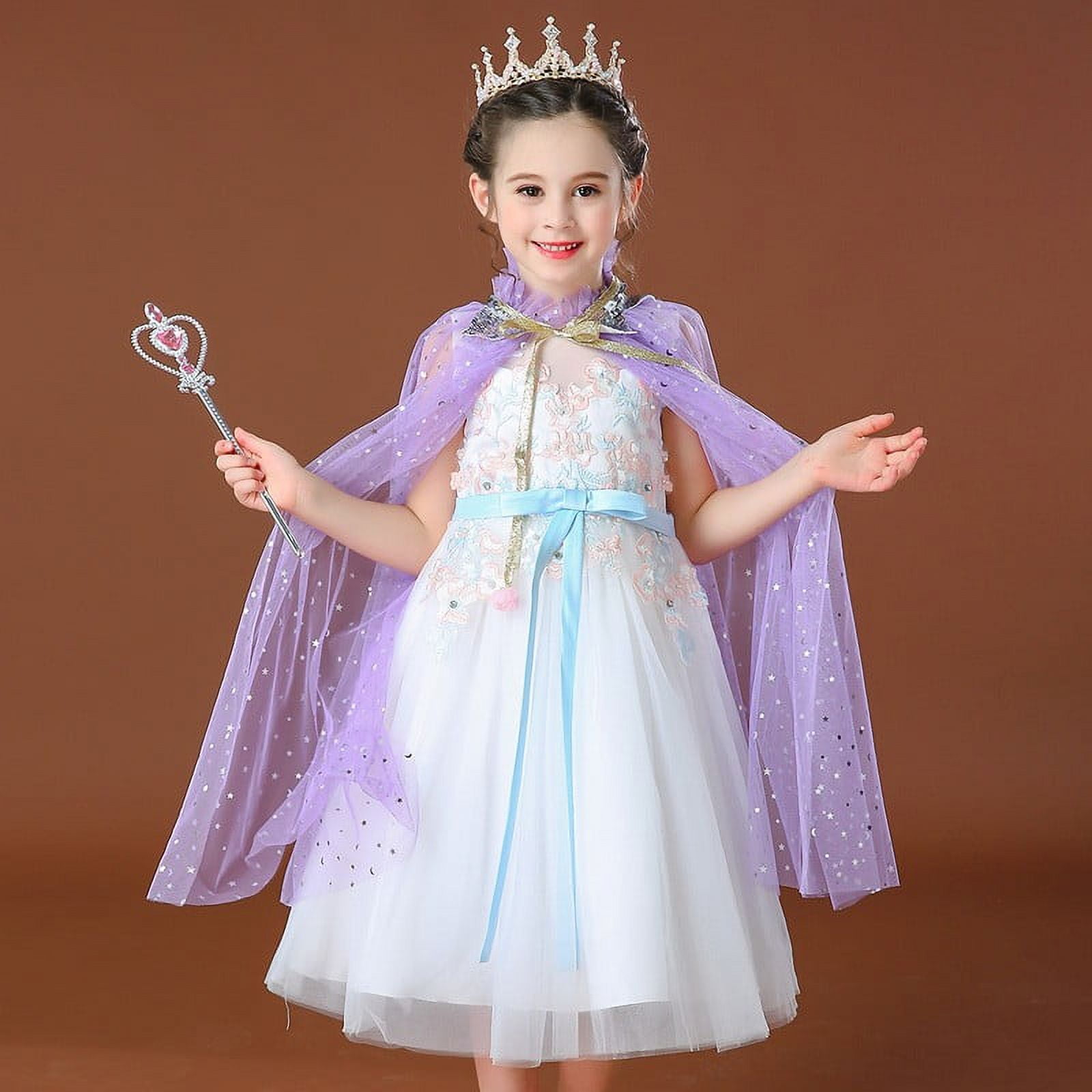 Tondswi Frozen Elsa Costume for Girls, Princess Costume for Girls Kids ...