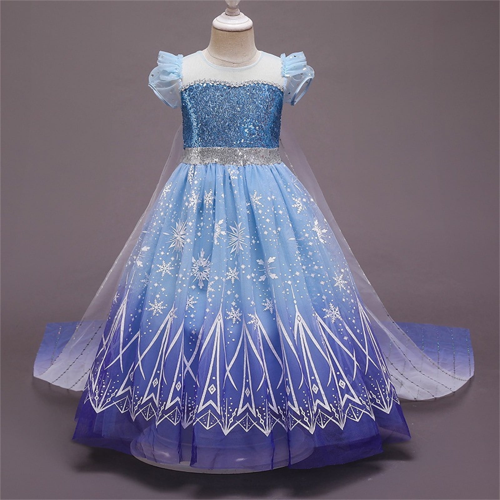 Tondswi Frozen Elsa Costume for Girls, Princess Costume for Girls Kids ...