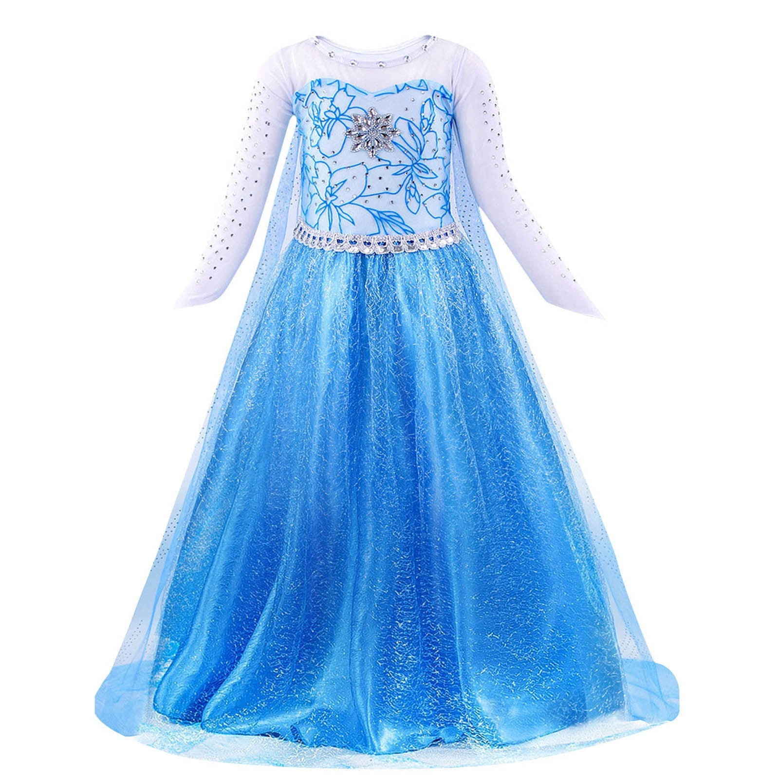 Tondswi Frozen Elsa Costume for Girls, Princess Costume for Girls Kids ...