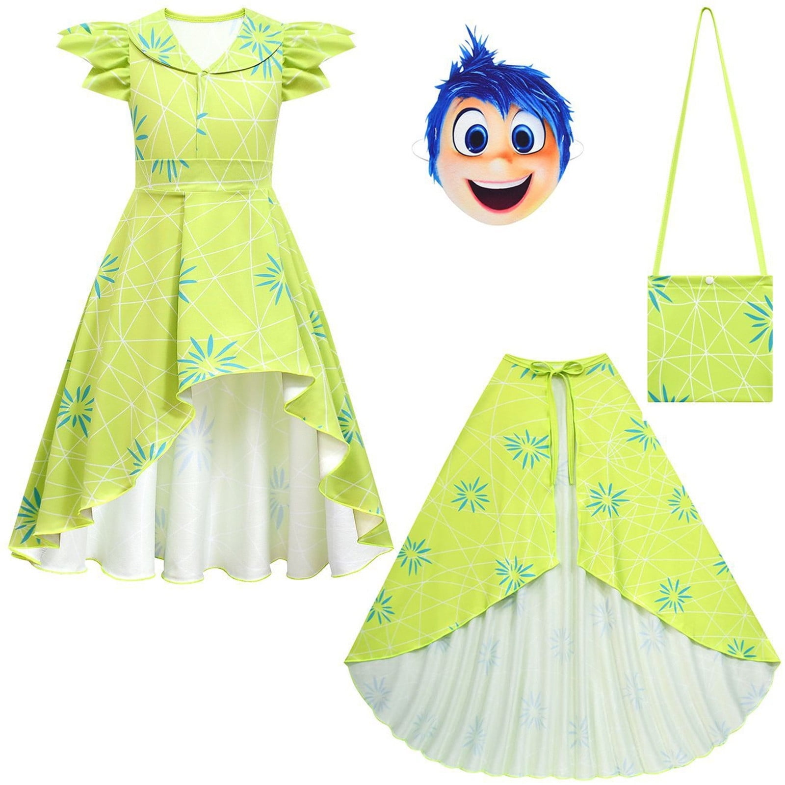 Tondswi Inside Out Costume for Girls, Princess Costume for Girls Kids ...