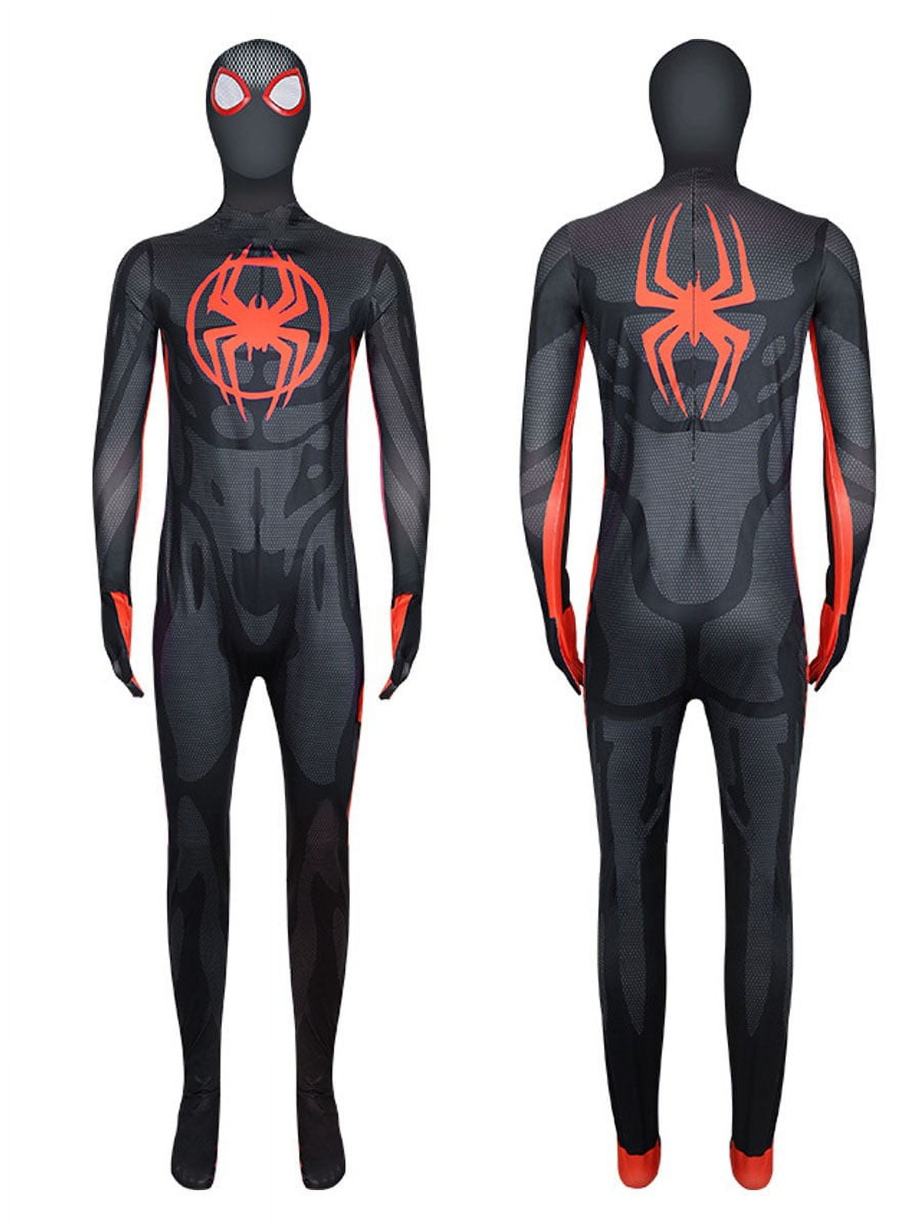 Tondswi Men's Superhero Spider Costume Cosplay Bodysuit Jumpsuit Onesie ...