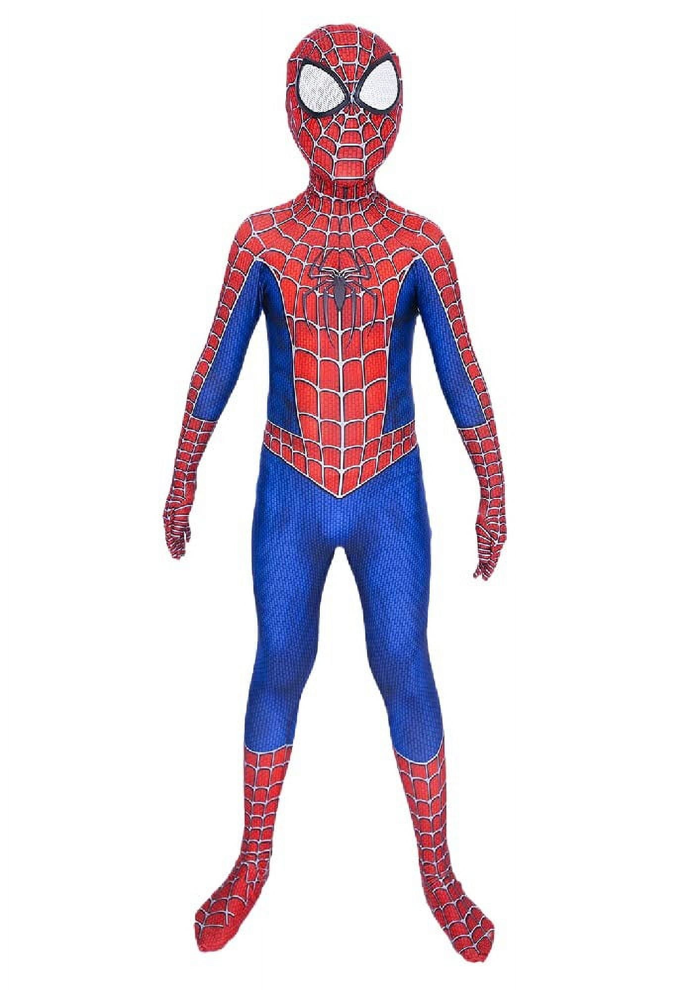 Tondswi Men's Superhero Spider Costume Cosplay Bodysuit Jumpsuit Onesie ...