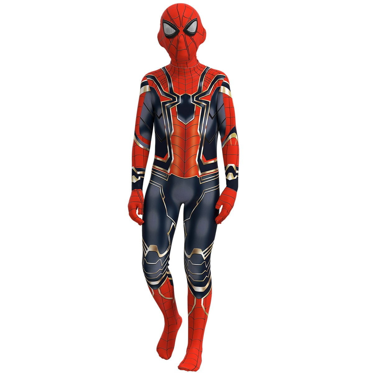 Tondswi Men's Superhero Spider Costume Cosplay Bodysuit Jumpsuit Onesie ...