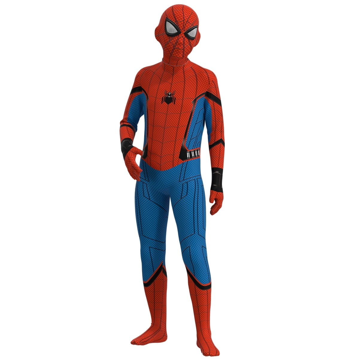 Tondswi Men's Superhero Spider Costume Cosplay Bodysuit Jumpsuit Onesie ...