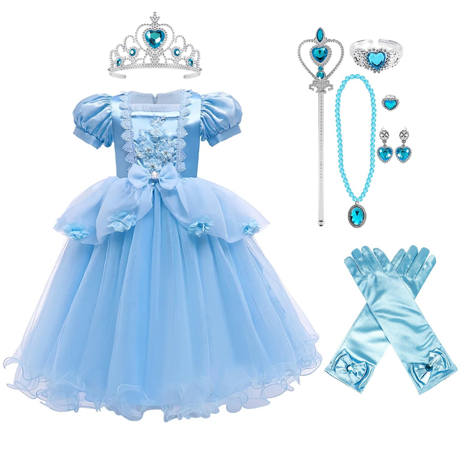 Tondswi Princess Cinderella Dresses for Girls - Princess Dresses with ...