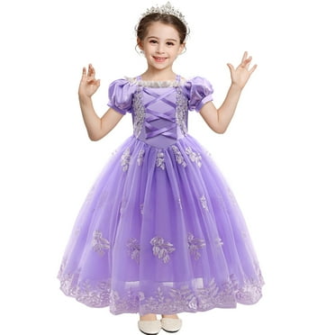 Rapunzel Princess Dress for Girls Toddler Halloween Cosplay Birthday Outfit - Walmart.com