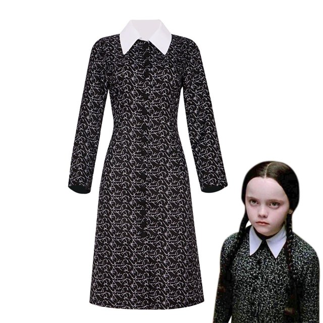 Tondswi Princess Wednesday Addams Dresses for Girls - Princess Dresses ...