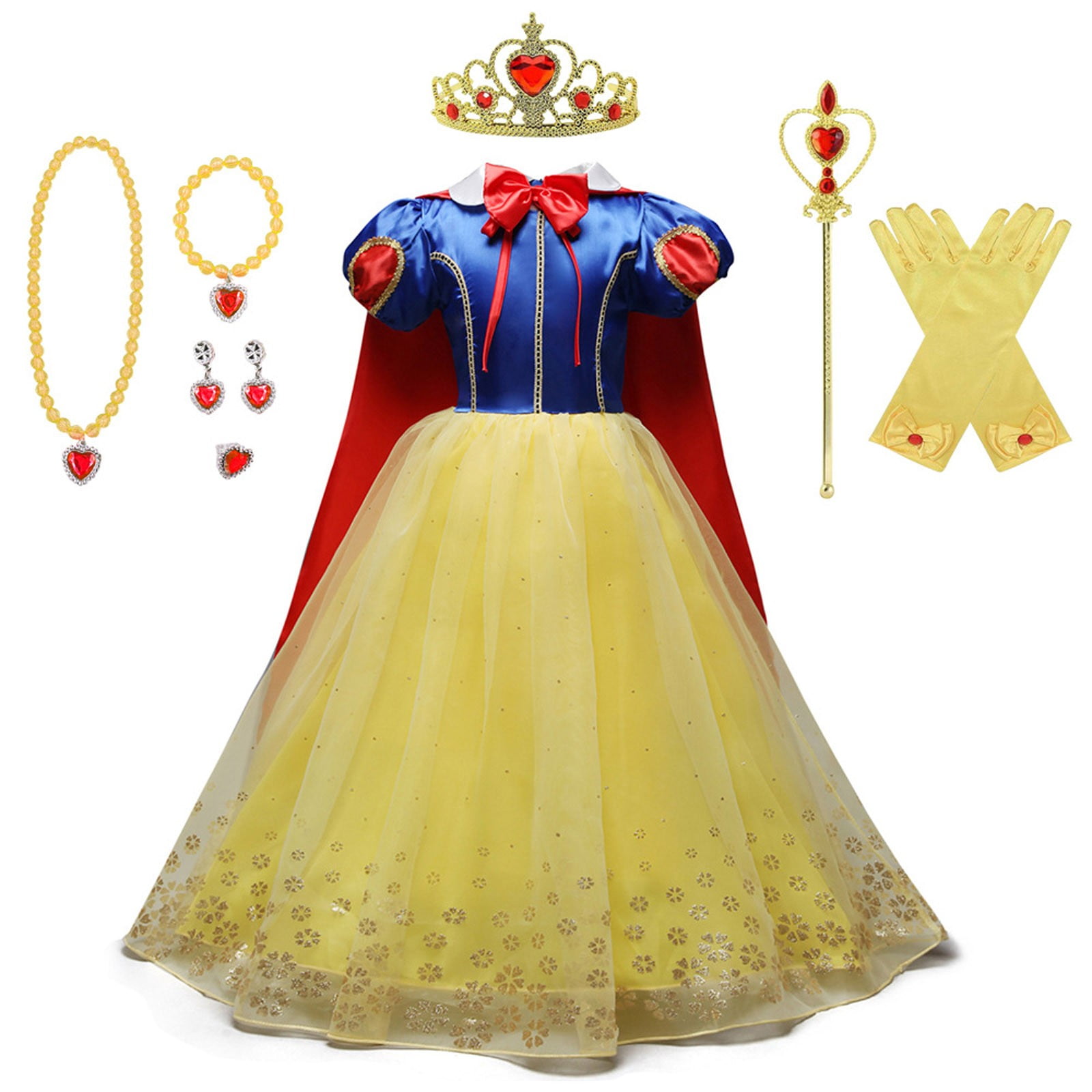 Tondswi Snow White Costume for Girls, Princess Costume for Girls Kids ...