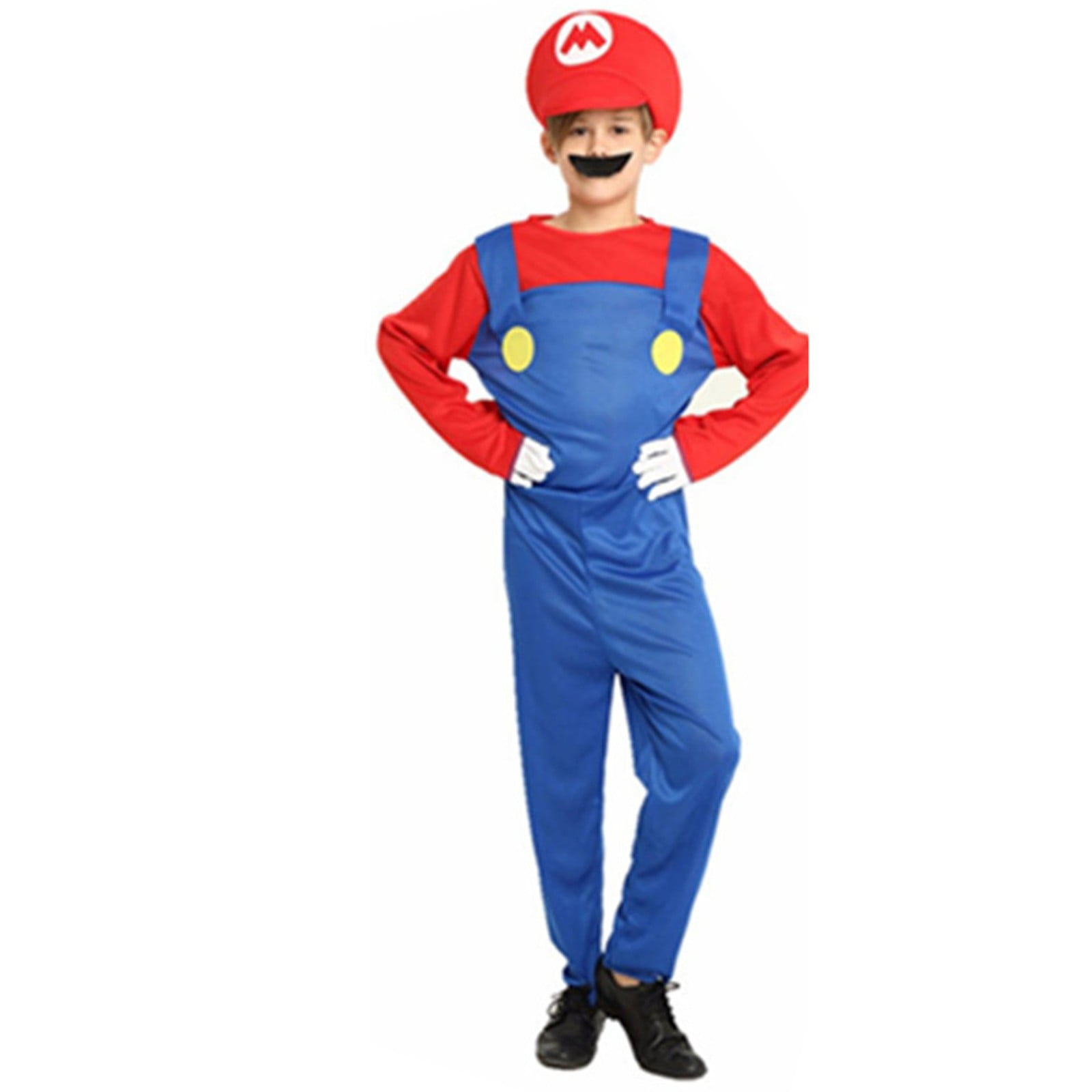 Tondswi Super Bros Mario & Luigi Unisex Super Mario Costume for Kids ...