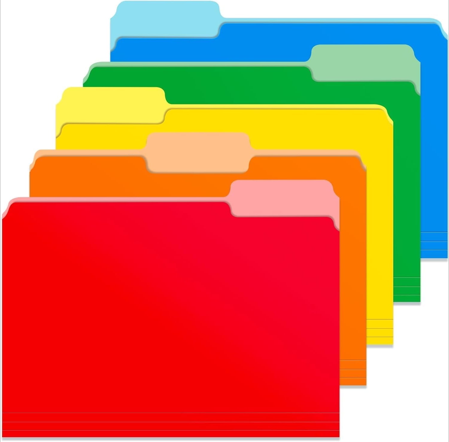 Tone Color File Folders Cut Tab File Folders Letter Size, Assorted ...