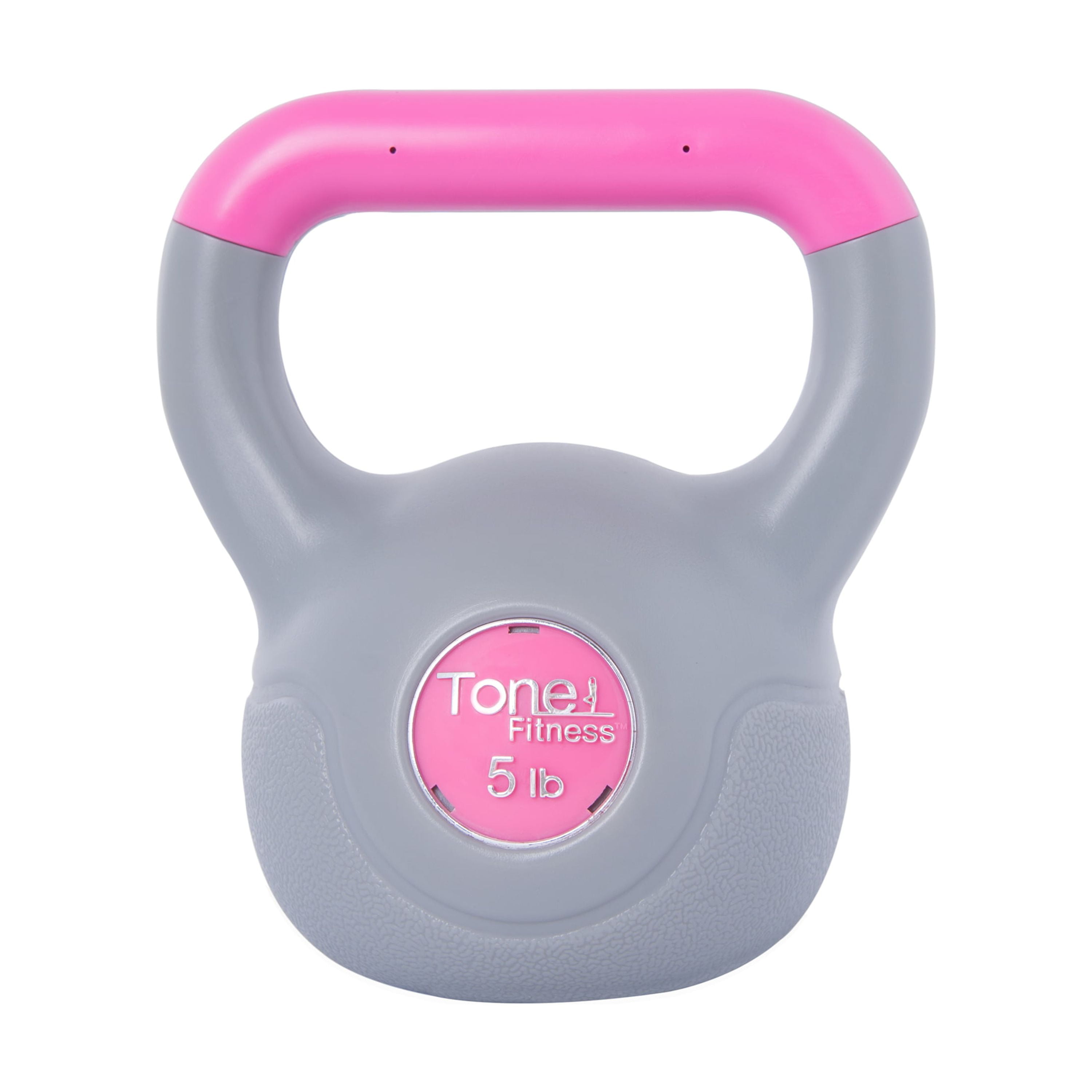 Tone Fitness 5lb Cement Filled Kettlebell for Strength, Flexibility ...