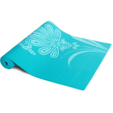 CAP Yoga Reversible Yoga Mat, 5mm with Carry Strap, Dahlia and Ginkgo ...